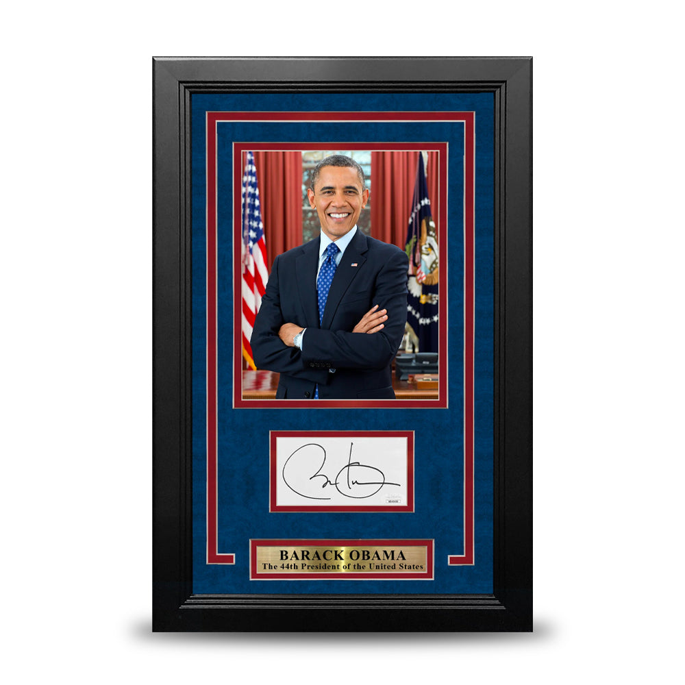 Barack Obama 44th President of the United States Autographed Framed Cut ...