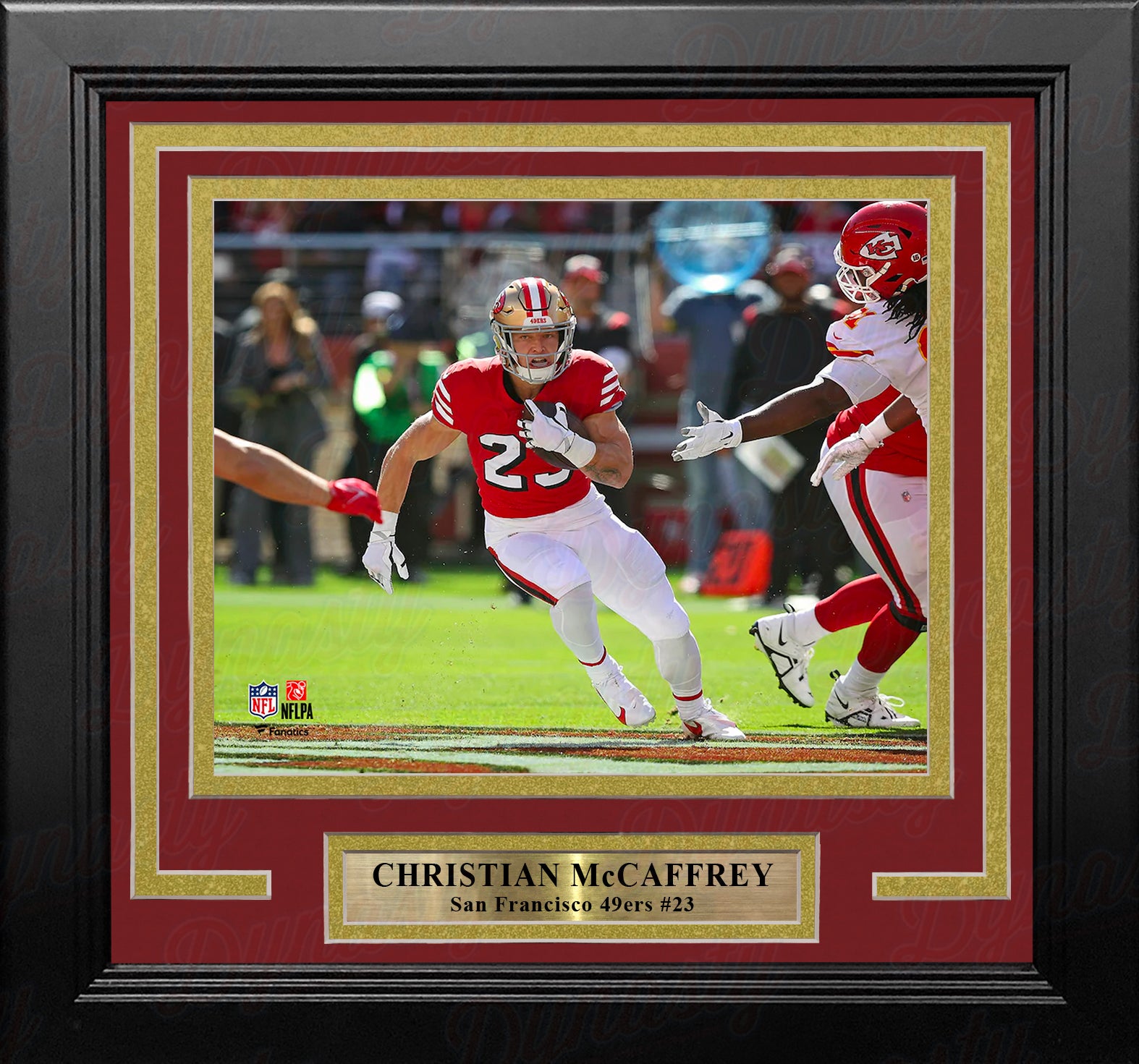 Christian McCaffrey in Action San Francisco 49ers 8" x 10" Framed ...