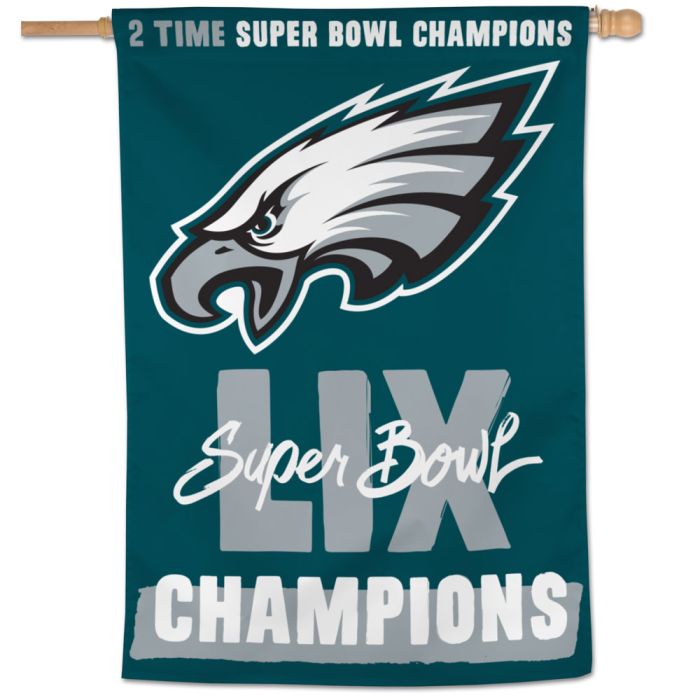 Philadelphia Eagles Super Bowl LIX Champions 28" x 40" Vertical Flag ...