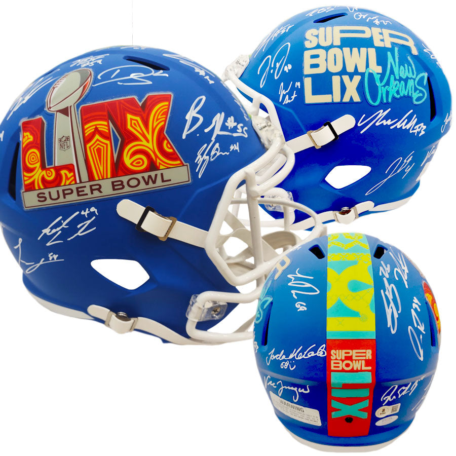 Philadelphia Eagles Team-Signed Super Bowl LIX Champions Helmet - 24 ...