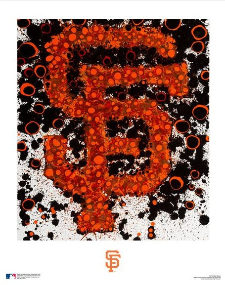 San Francisco Giants Timothy Raines Logo Art 16" x 20" Baseball Word ...