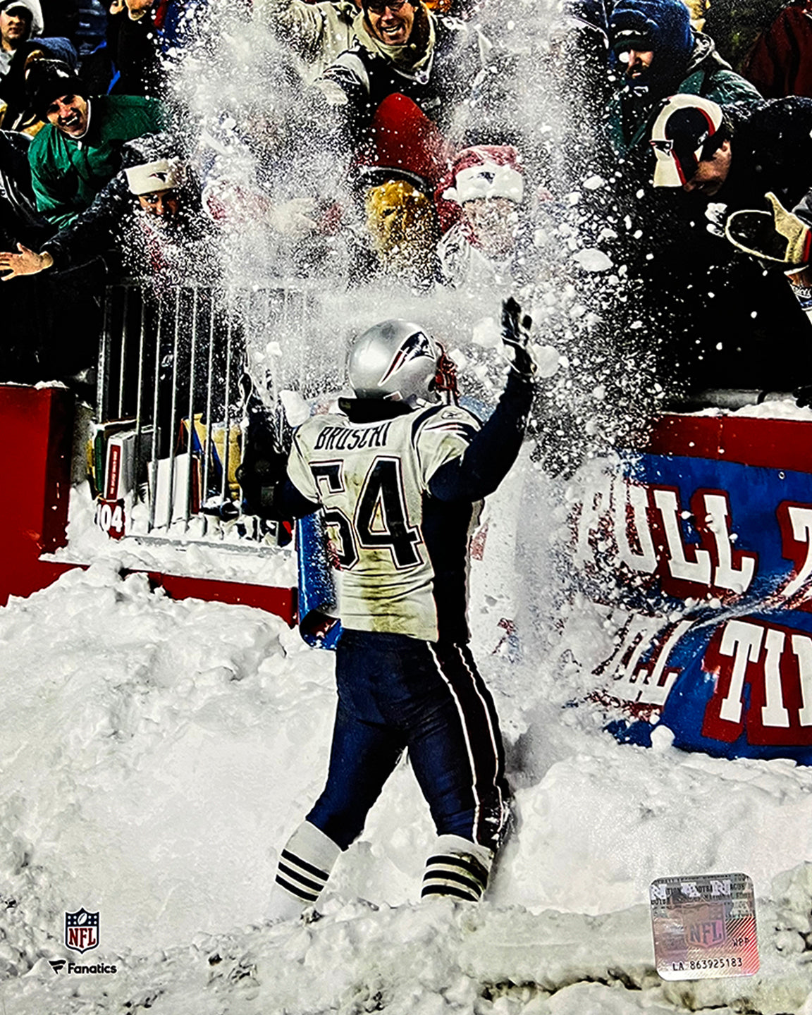 Tom Brady Patriots Snow