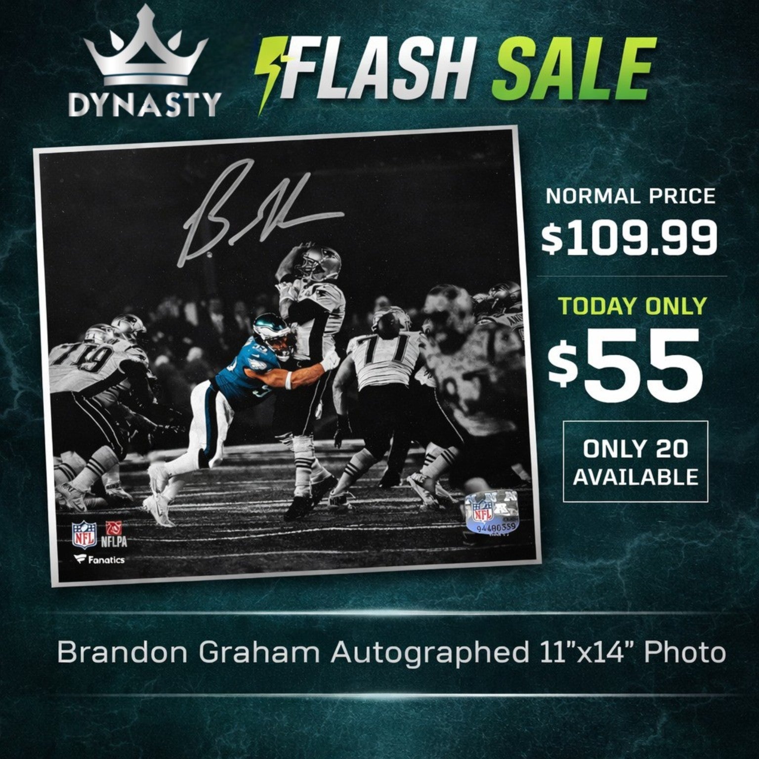 Brandon Graham Strip-Sack Philadelphia Eagles Autographed 11" x 14 ...