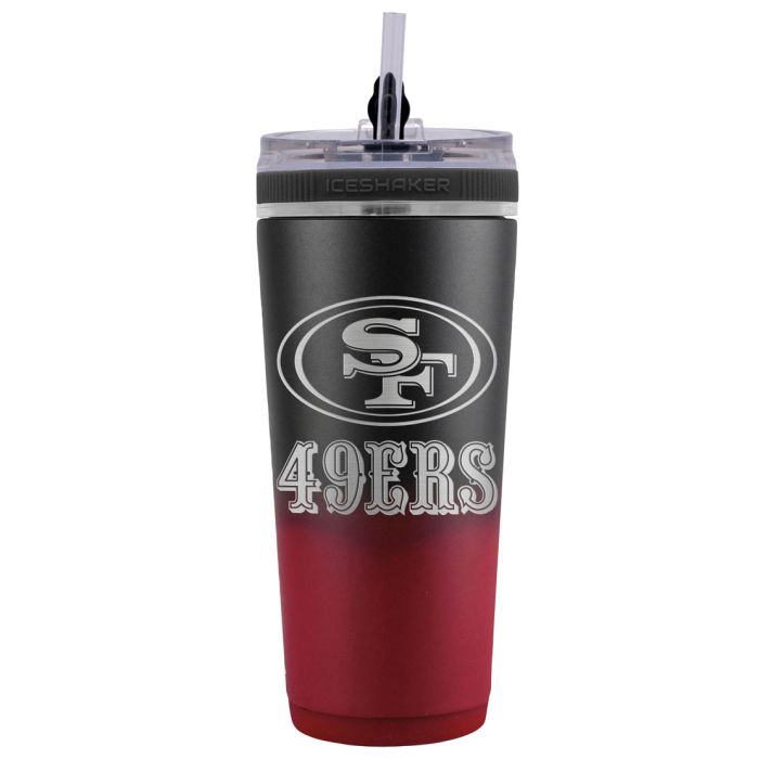 San Francisco 49ers 26 oz Stainless Steel Ice Shaker Bottle | Football ...