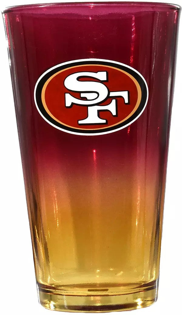 San Francisco 49ers Ombre Pint Glass | Football Drinkware, Glasses, and ...