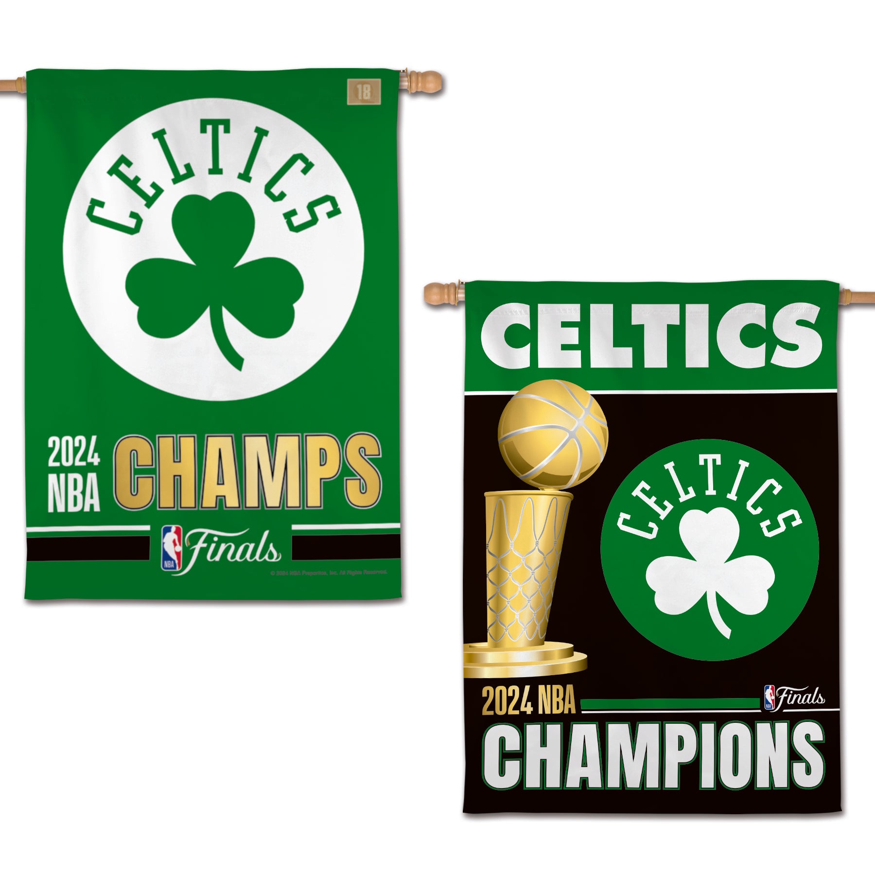 Boston Celtics 2024 NBA Champions 28" x 40" Flag | NBA Basketball ...