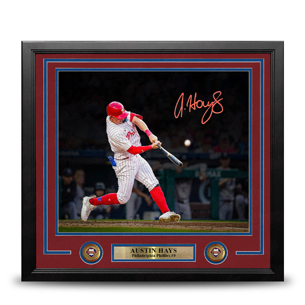 Austin Hays Blackout Swing Autographed Philadelphia Phillies 11" x 14 ...