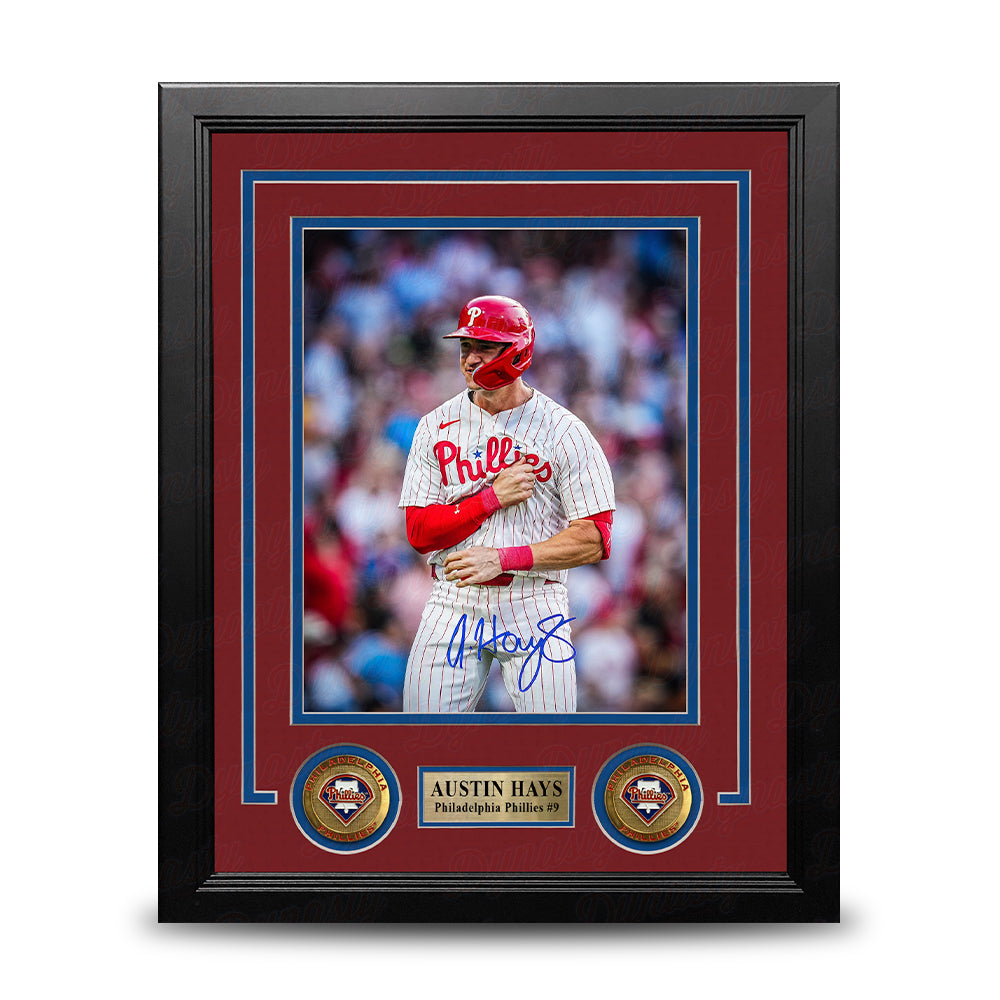 Austin Hays Chest Pound Autographed Philadelphia Phillies 8" x 10 ...