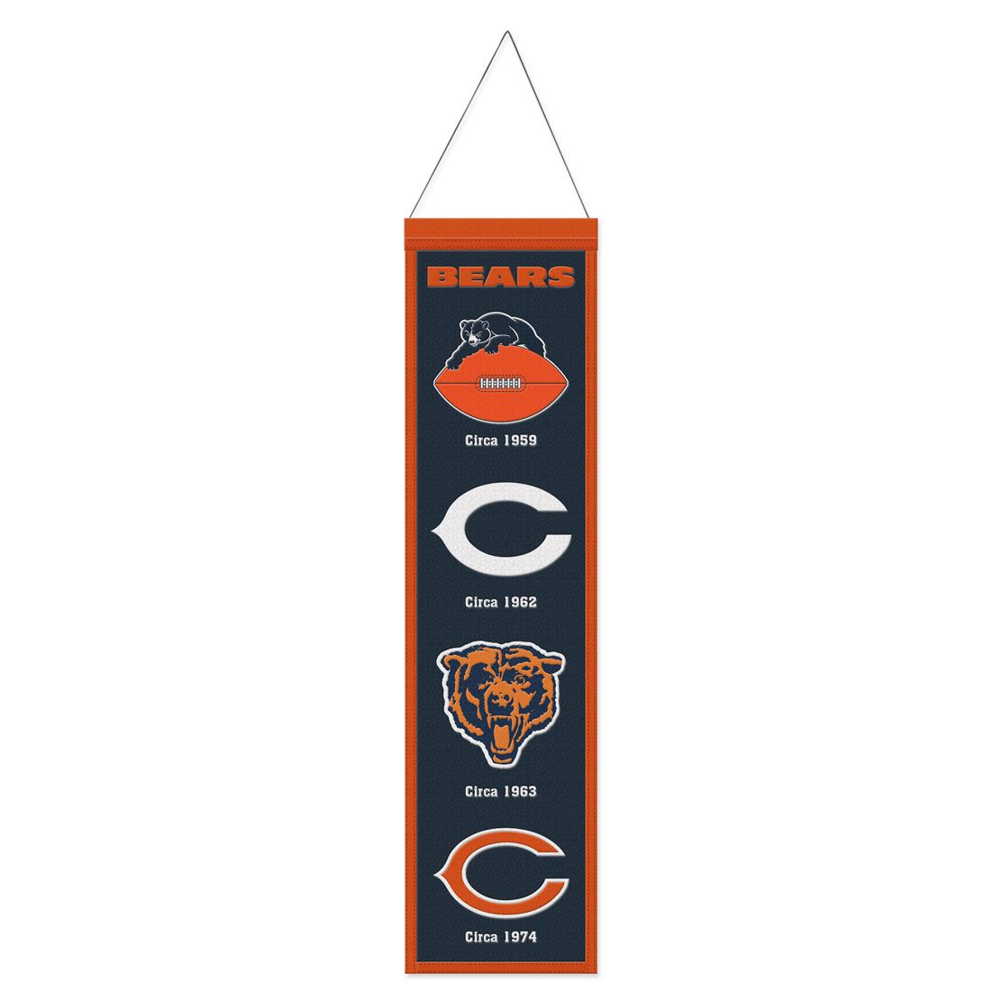 Chicago Bears 8" x 32" Wool Banner | NFL Football Pennants, Banners ...