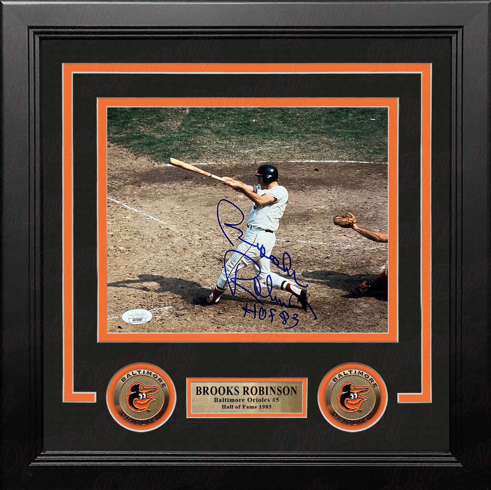 Brooks Robinson Batting Action Baltimore Orioles Autographed 8" x 10 ...