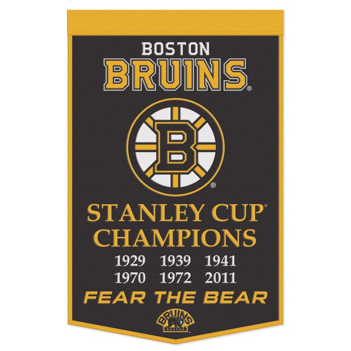Boston Bruins 24" x 38" Primary Wool Banner | NHL Hockey Pennants ...