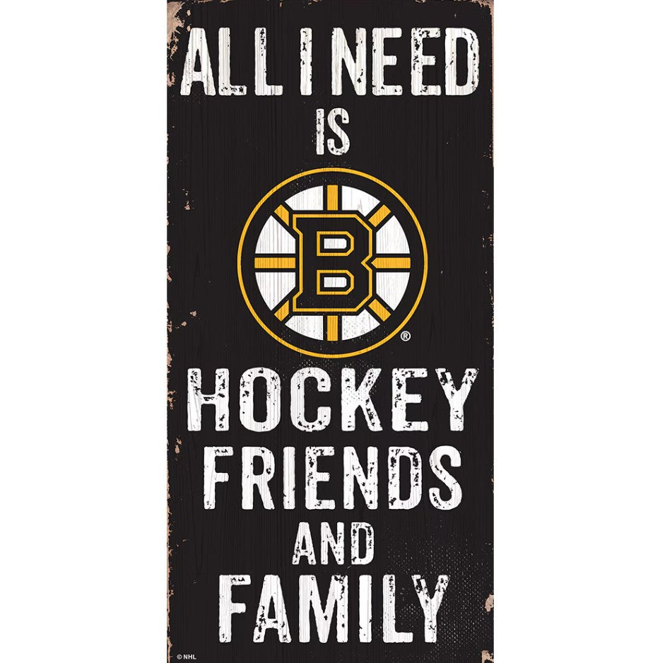 Boston Bruins Hockey, Friends, & Family Wood Sign | Hockey Signs ...