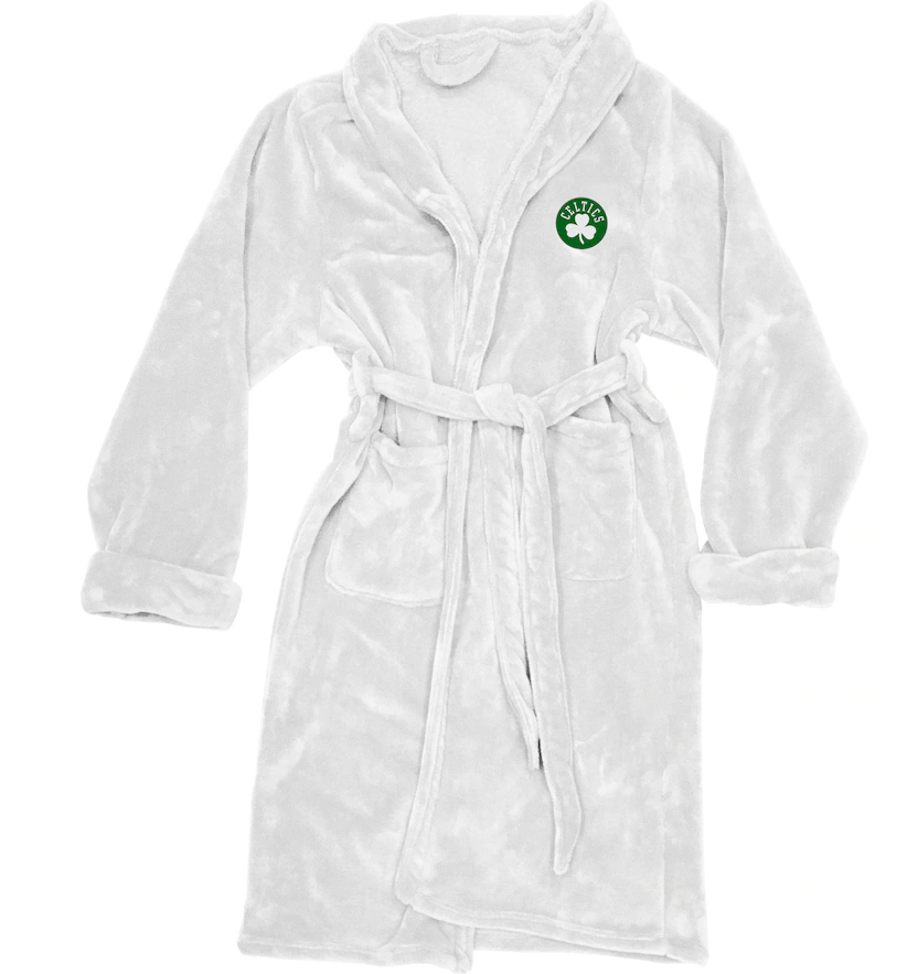 Boston Celtics Men's Plush Silk Bath Robe| Basketball Blankets ...