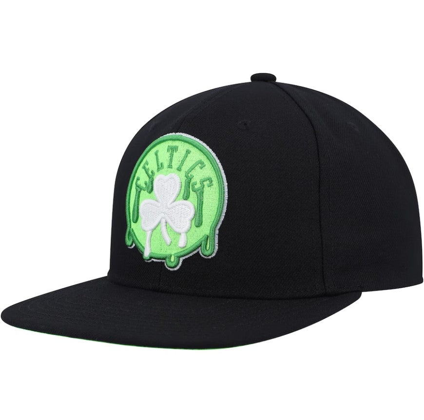 Boston Celtics Mitchell & Ness Slime Drip Snapback Hat | NBA Basketball ...