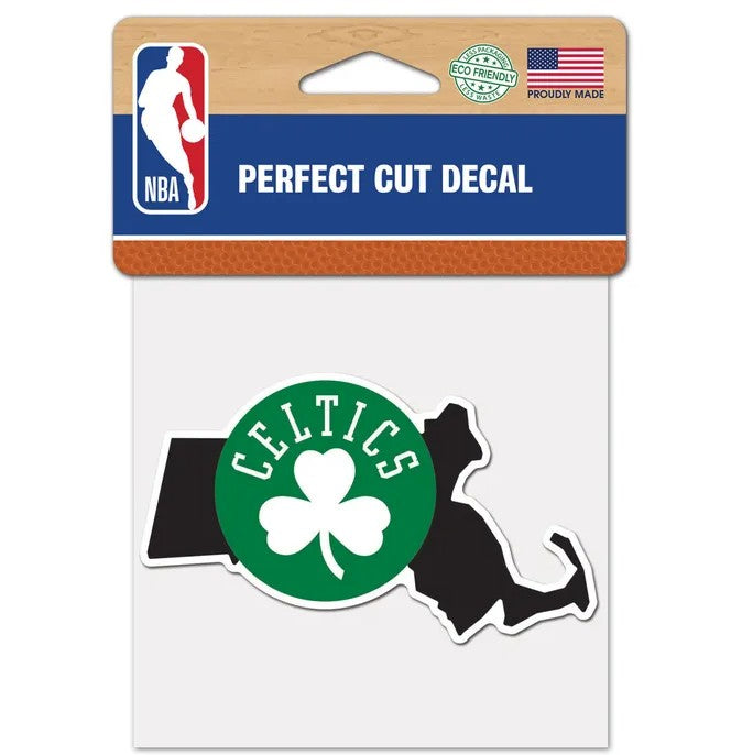 Boston Celtics State 4" x 4" Decal | Basketball Car Accessories ...