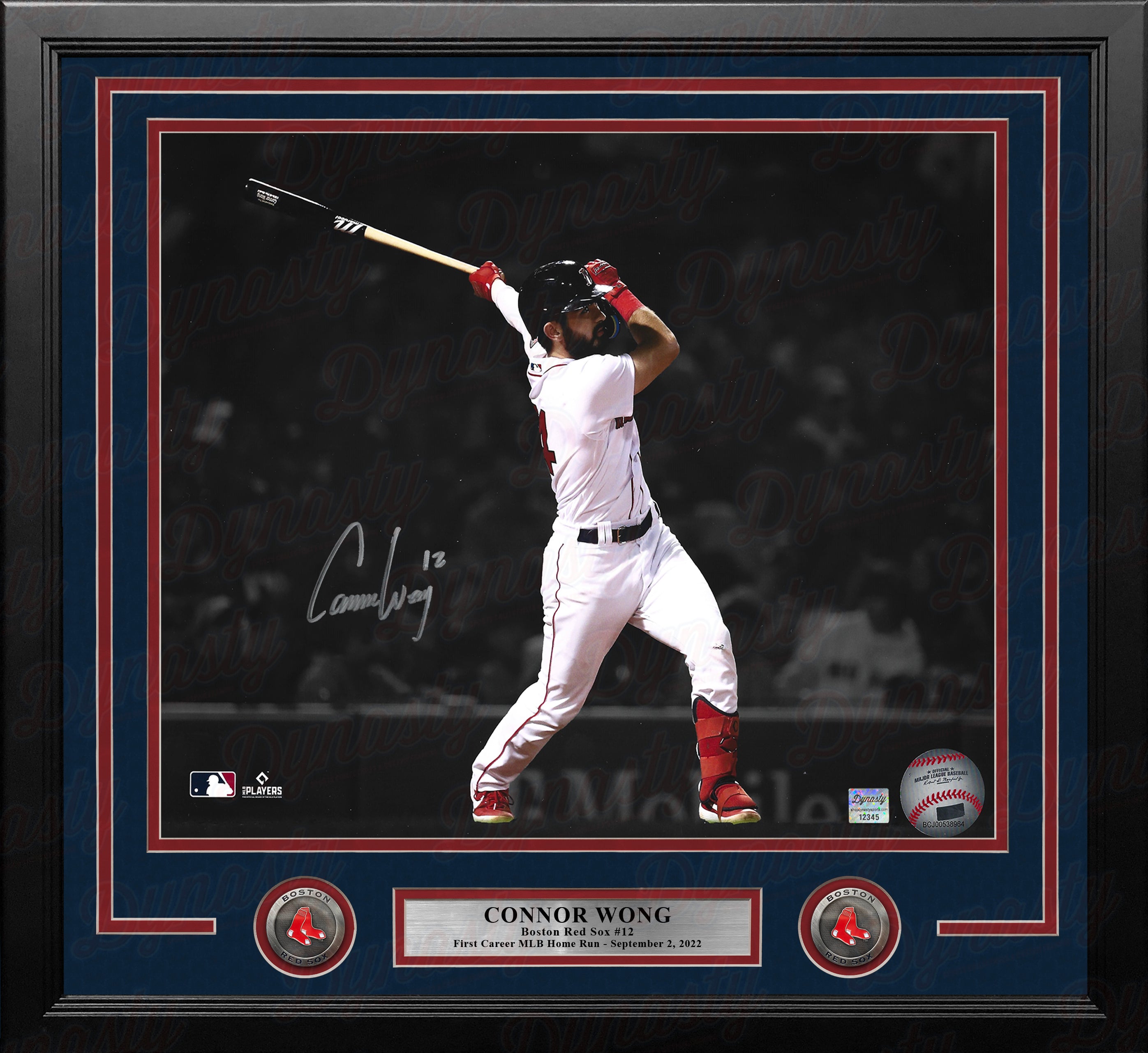 Connor Wong 1st Home Run Boston Red Sox Autographed 11" x 14" Framed ...