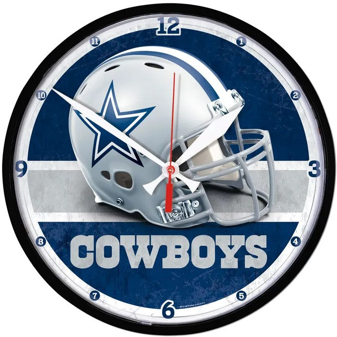 Dallas Cowboys Round 12.75" Wall Clock | Football Clocks & Novelties