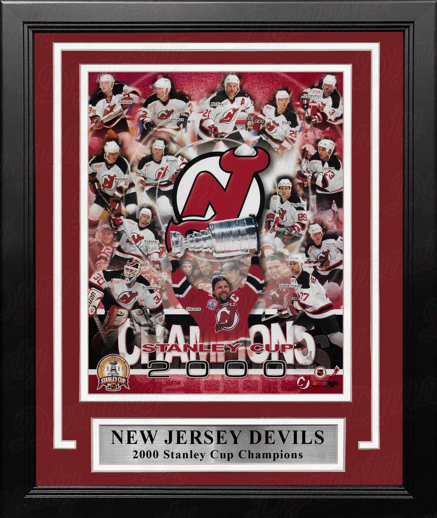 New Jersey Devils 2000 Stanley Cup Champions 8" x 10" Framed Collage ...