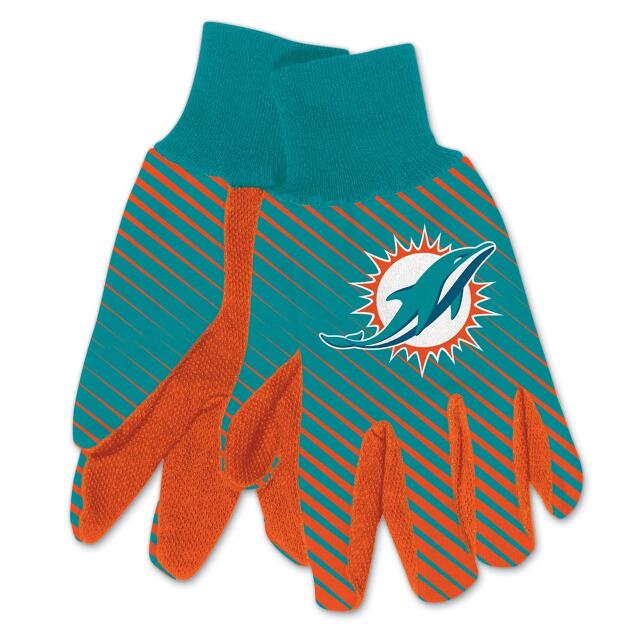 Miami Dolphins Adult Two-Tone Gloves | Football Gloves, Apparel, and ...
