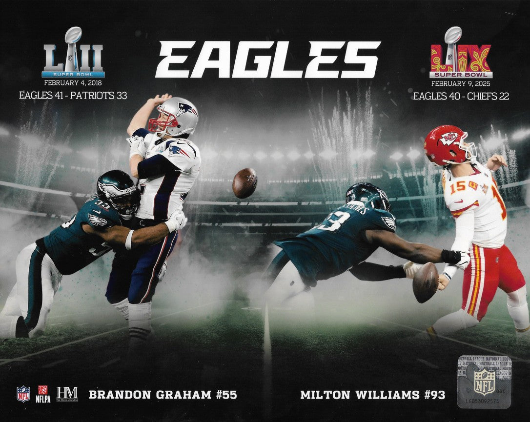 Brandon Graham & Milton Williams Super Bowl Sacks Philadelphia Eagles ...