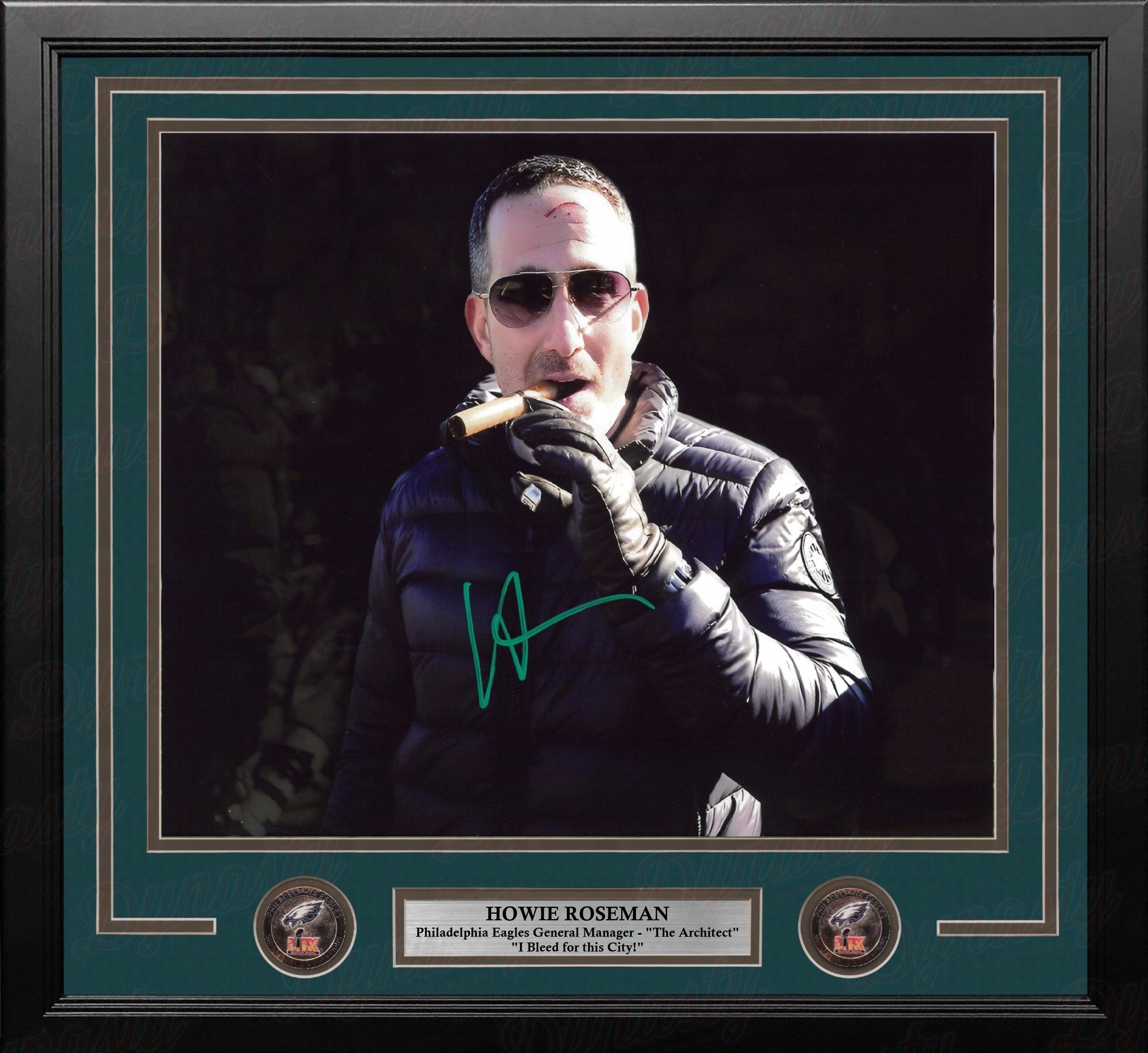 Howie Roseman Blackout Cigar Philadelphia Eagles Autographed 16" x 20 ...