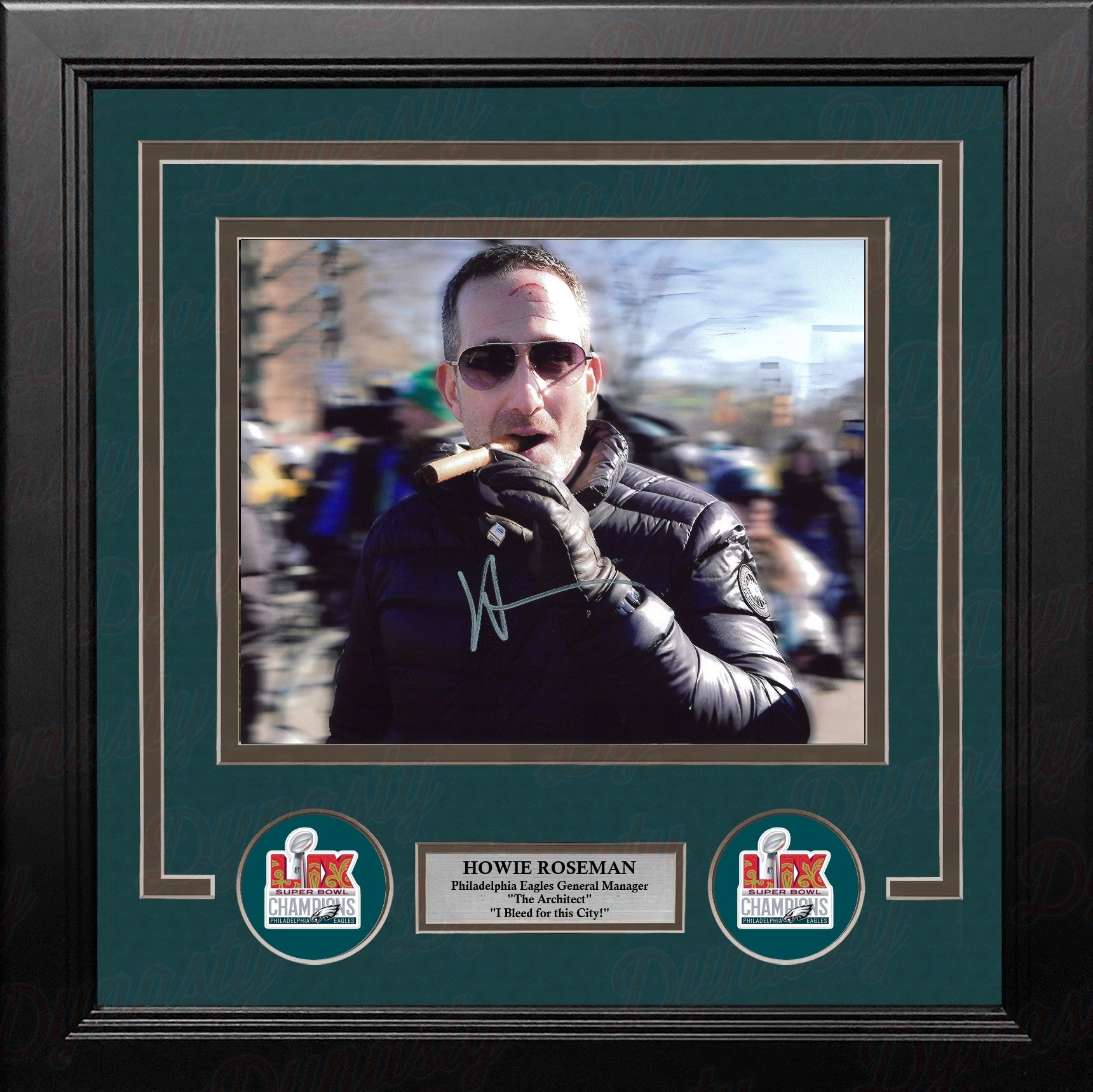Howie Roseman Cigar Philadelphia Eagles Autographed 8" x 10" Framed ...