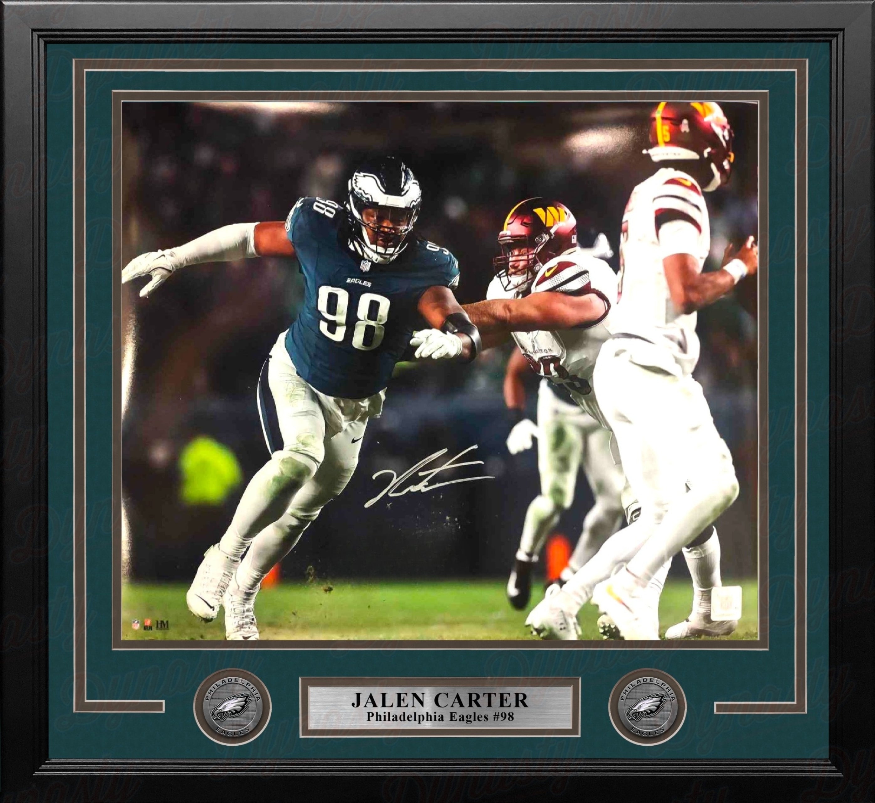 Jalen Carter v. Commanders Philadelphia Eagles Autographed 16" x 20 ...