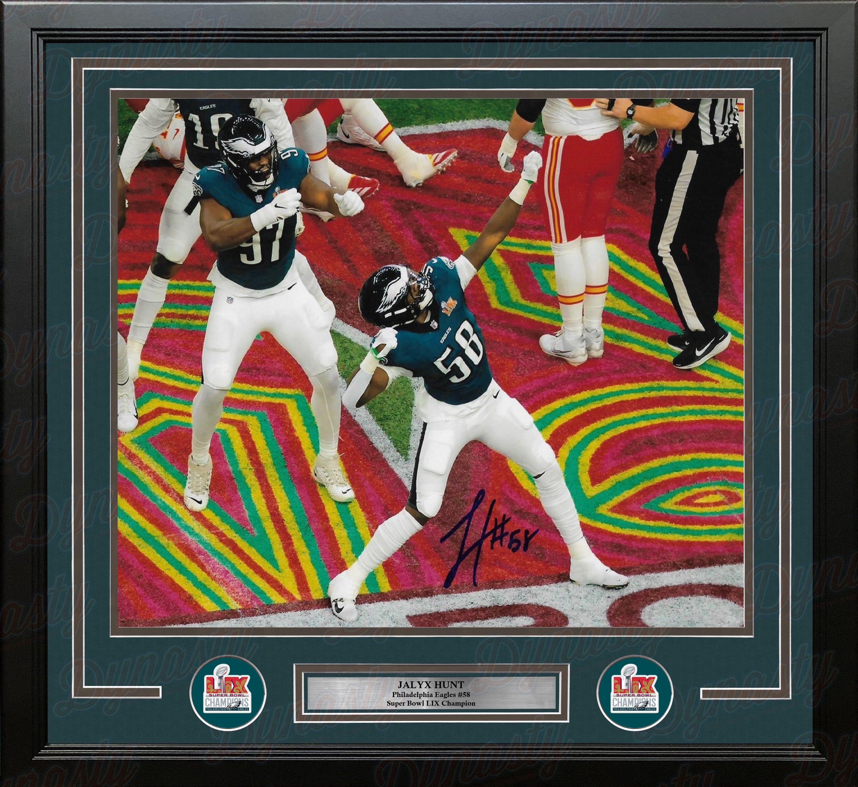 Jalyx Hunt Super Bowl LIX Philadelphia Eagles Autographed 11" x 14 ...