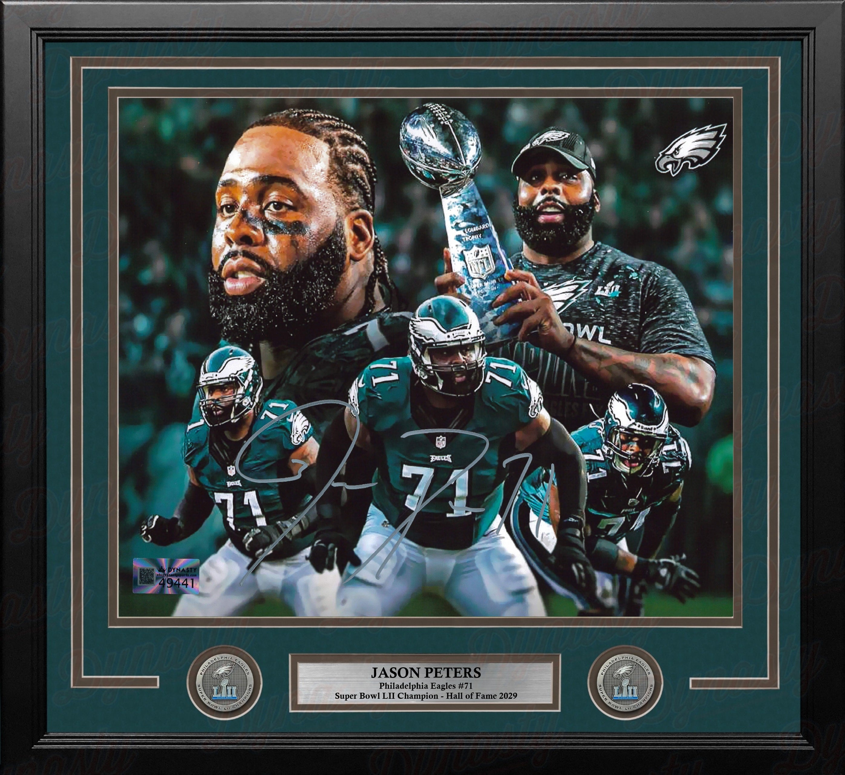 Jason Peters Philadelphia Eagles Autographed 11" x 14" Framed Collage ...