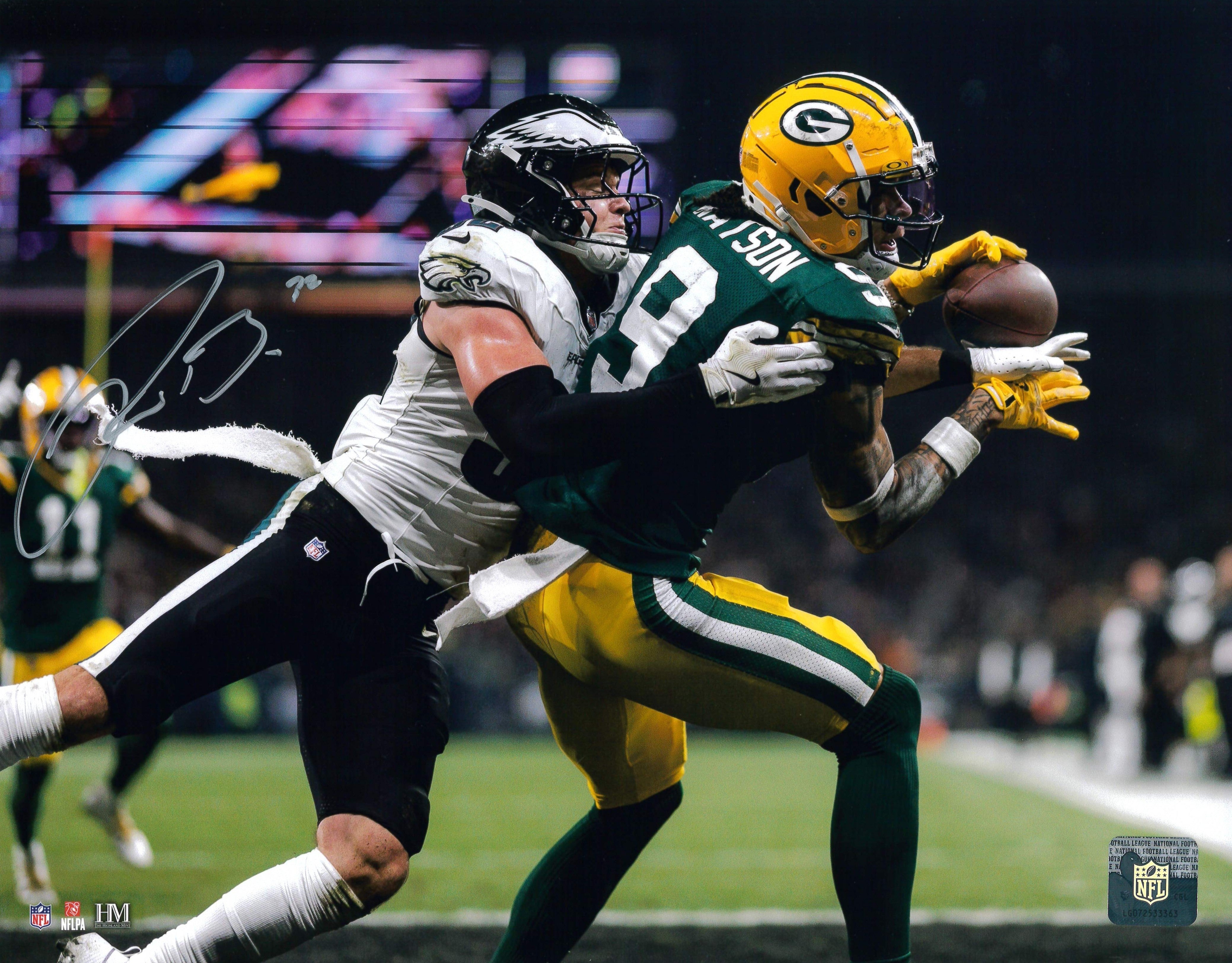 Reed Blankenship v. Packers Philadelphia Eagles Autographed 11" x 14 ...