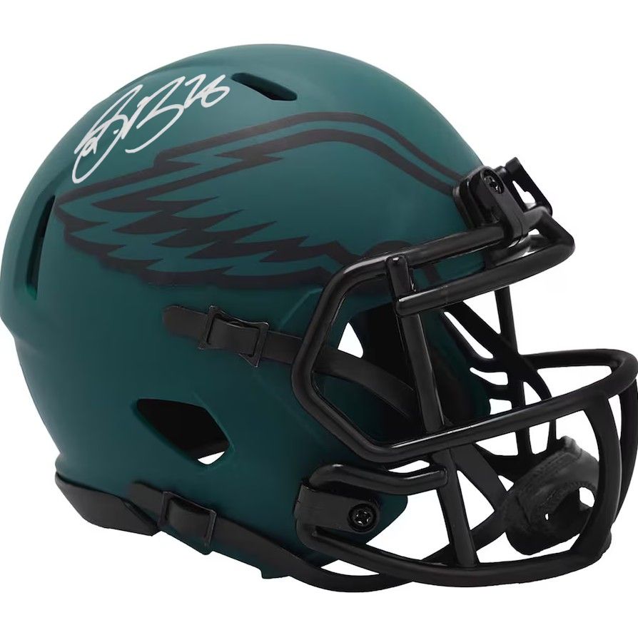 Saquon Barkley Philadelphia Eagles Autographed Rave Helmet | Eagles ...