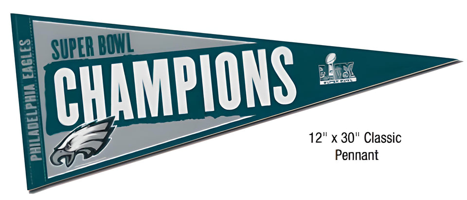 Philadelphia Eagles Super Bowl LIX Champions 12" x 30" Classic Pennant ...