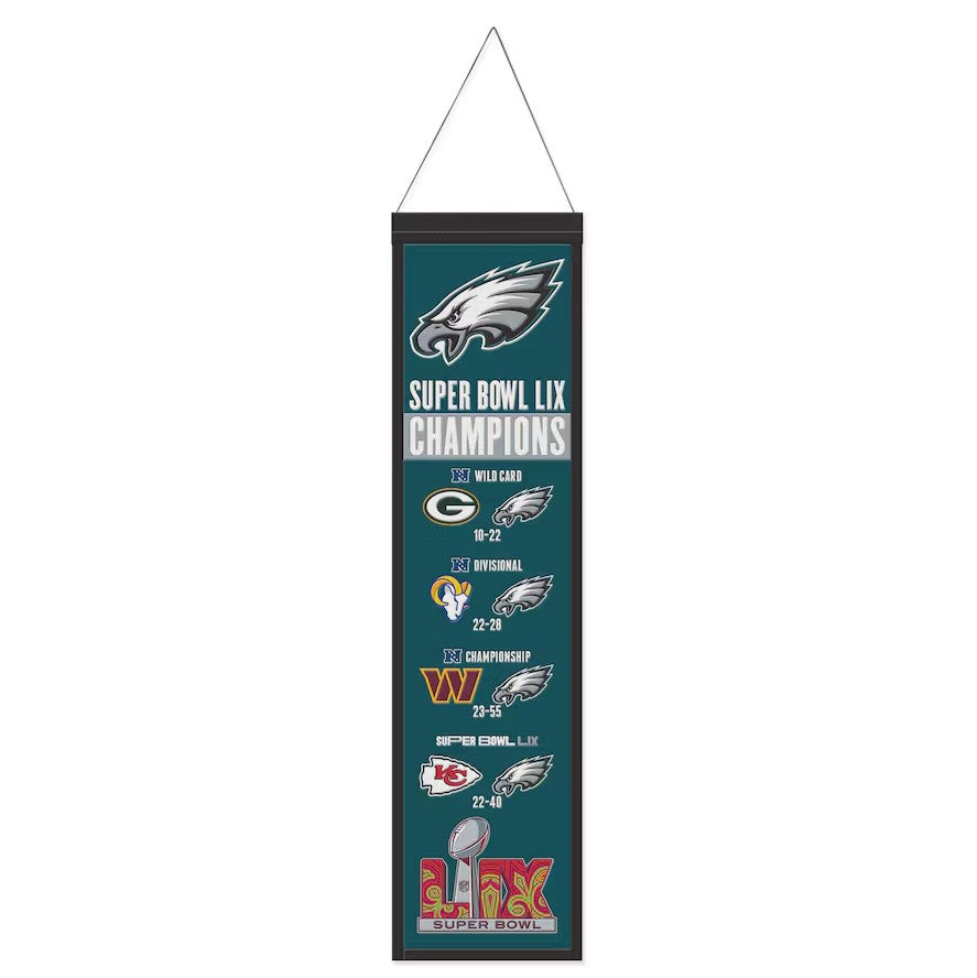 Philadelphia Eagles Super Bowl LIX Champions 8" x 32" Wool Banner | NFL ...