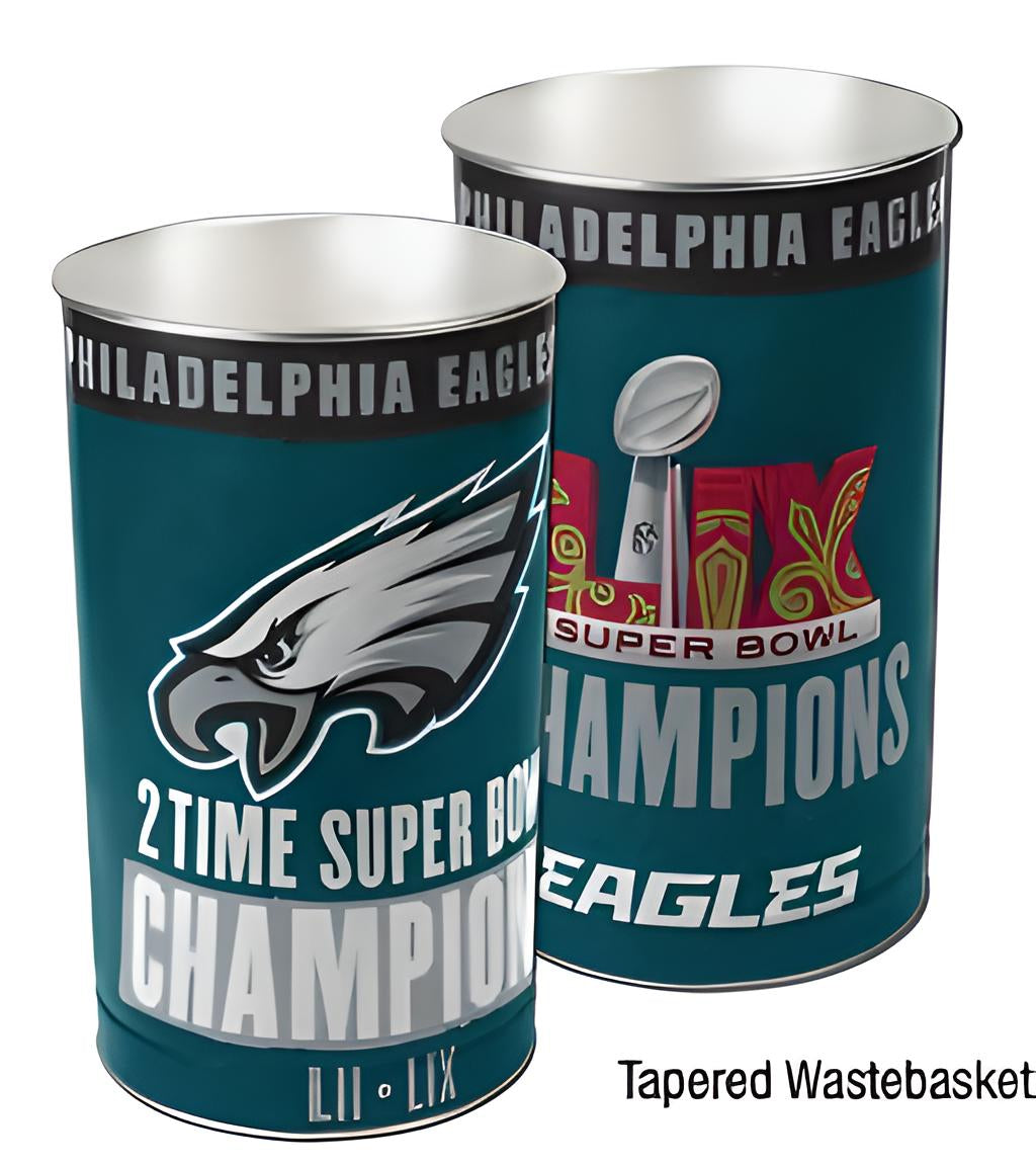 Philadelphia Eagles Super Bowl LIX Champions Trash Can | Football Trash ...
