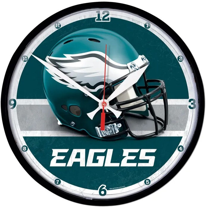 Philadelphia Eagles Round 12.75" Wall Clock | NFL Football Clocks
