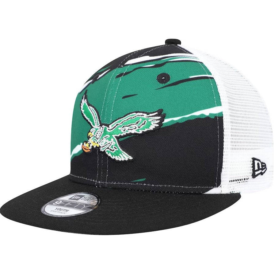Philadelphia Eagles New Era Youth Tear 9FIFTY Snapback Hat - Kelly ...