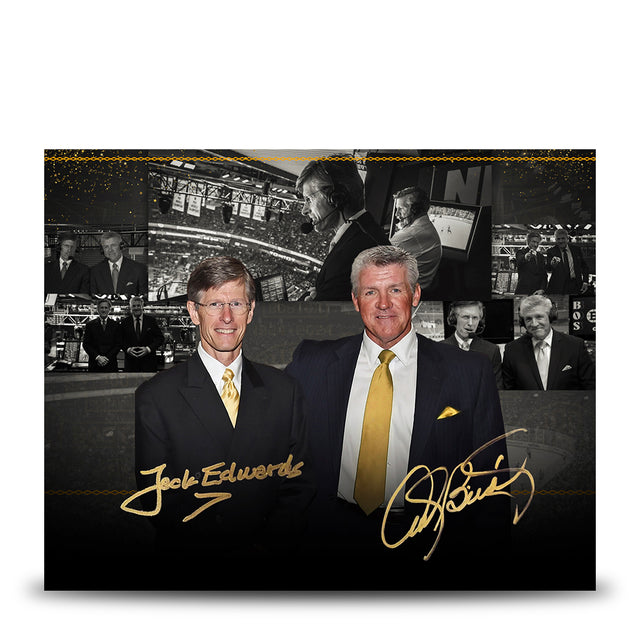 Jack Edwards & Andy Brickley Boston Bruins Autographed 8" x 10" Collage ...