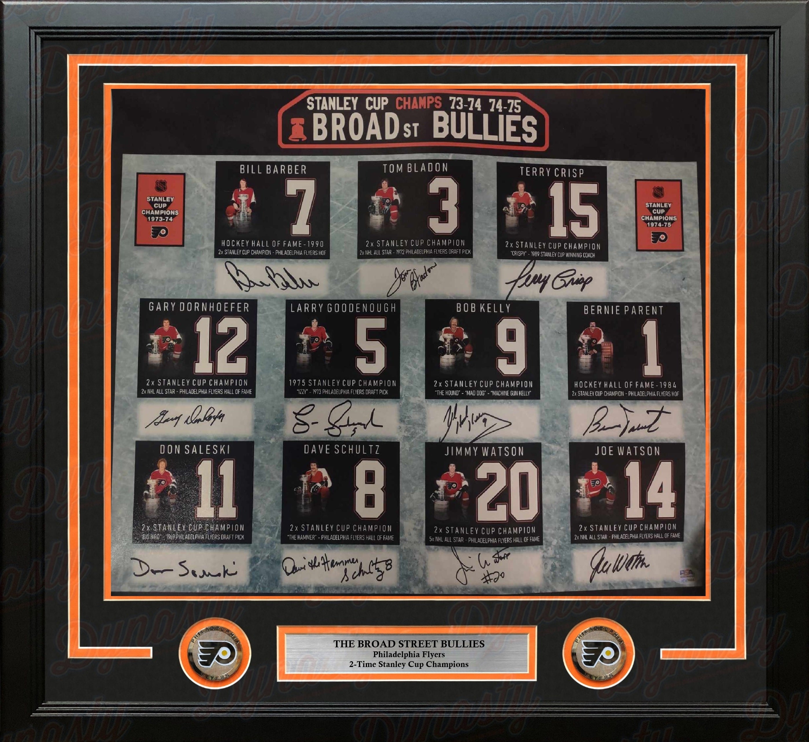 Broad Street Bullies Philadelphia Flyers Autographed 16" x 20" Framed ...