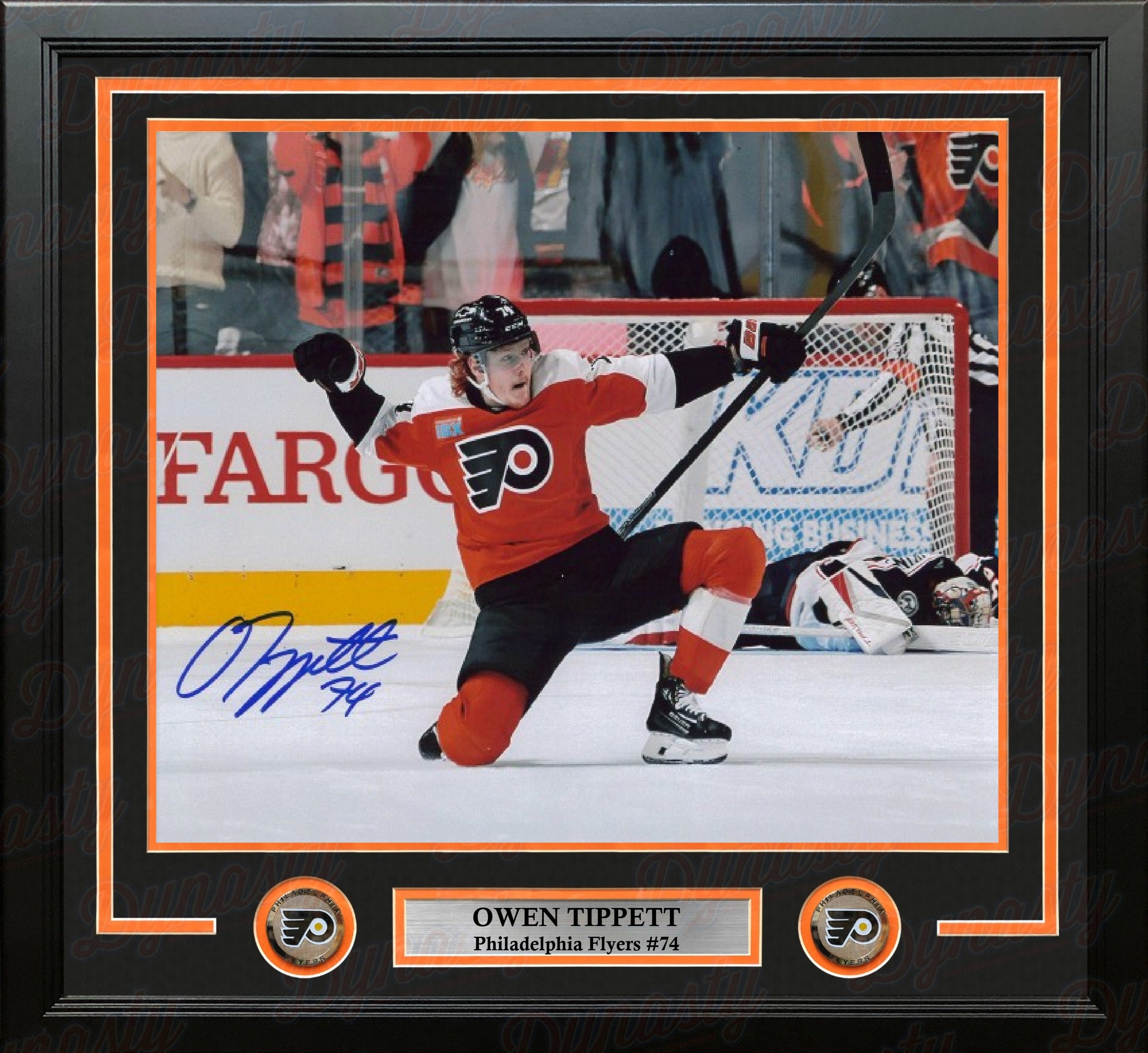 Owen Tippett in Orange Philadelphia Flyers Autographed 11" x 14" Framed ...