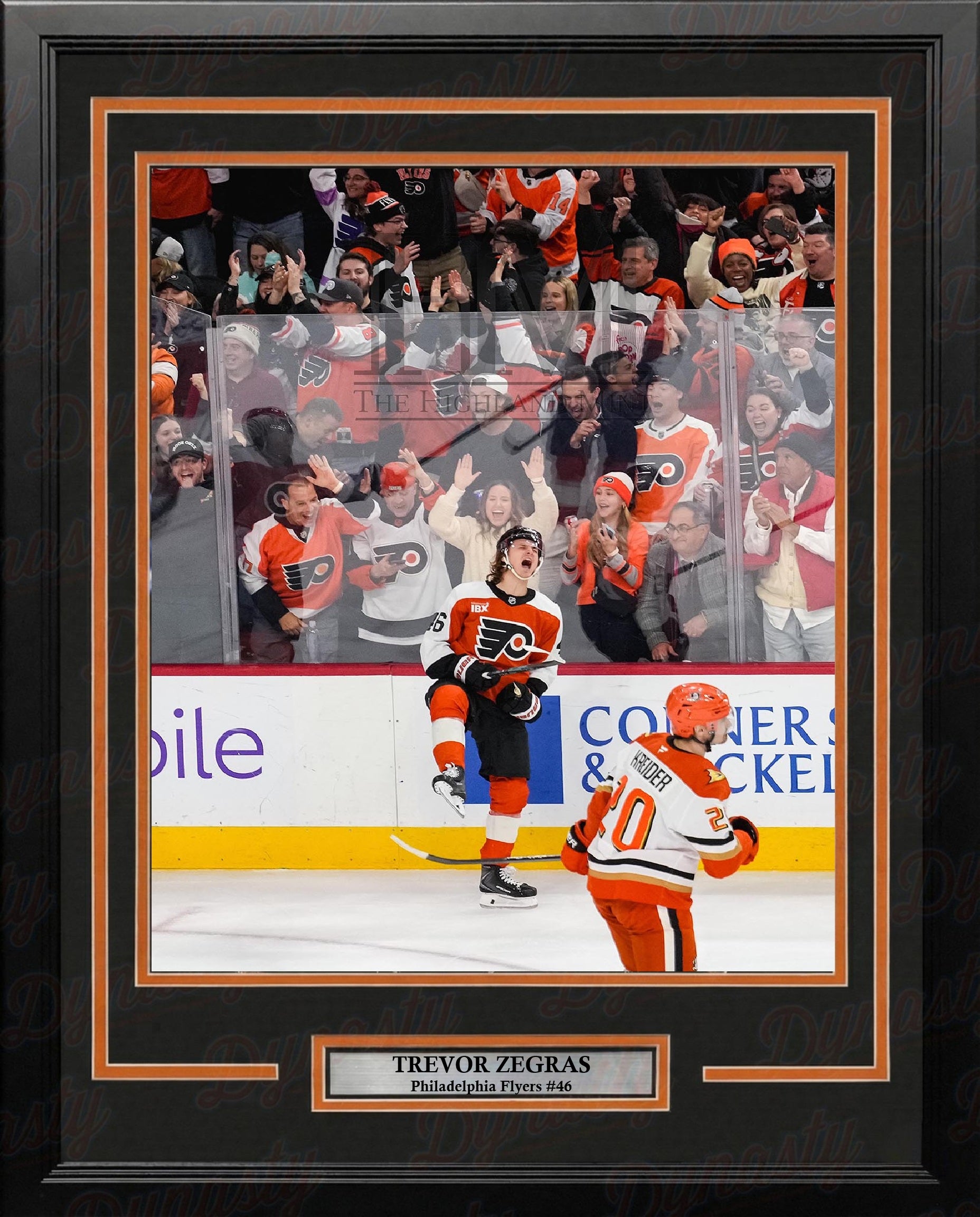 Trevor Zegras Philadelphia Flyers Celebration 11" x 14" Framed Photo