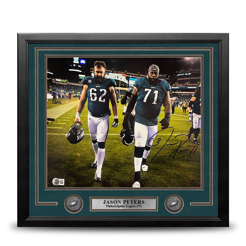 Jason Peters with Kelce Philadelphia Eagles Autographed 11" x 14 ...