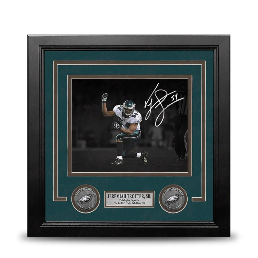 Jeremiah Trotter, Sr. Blackout Philadelphia Eagles Autographed 8" x 10 ...