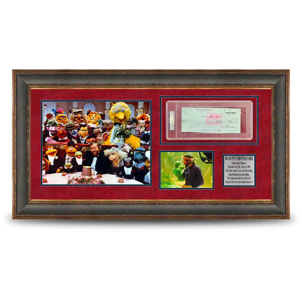 Jim Henson Autographed & Signed Bank Check Framed The Muppets Collage ...