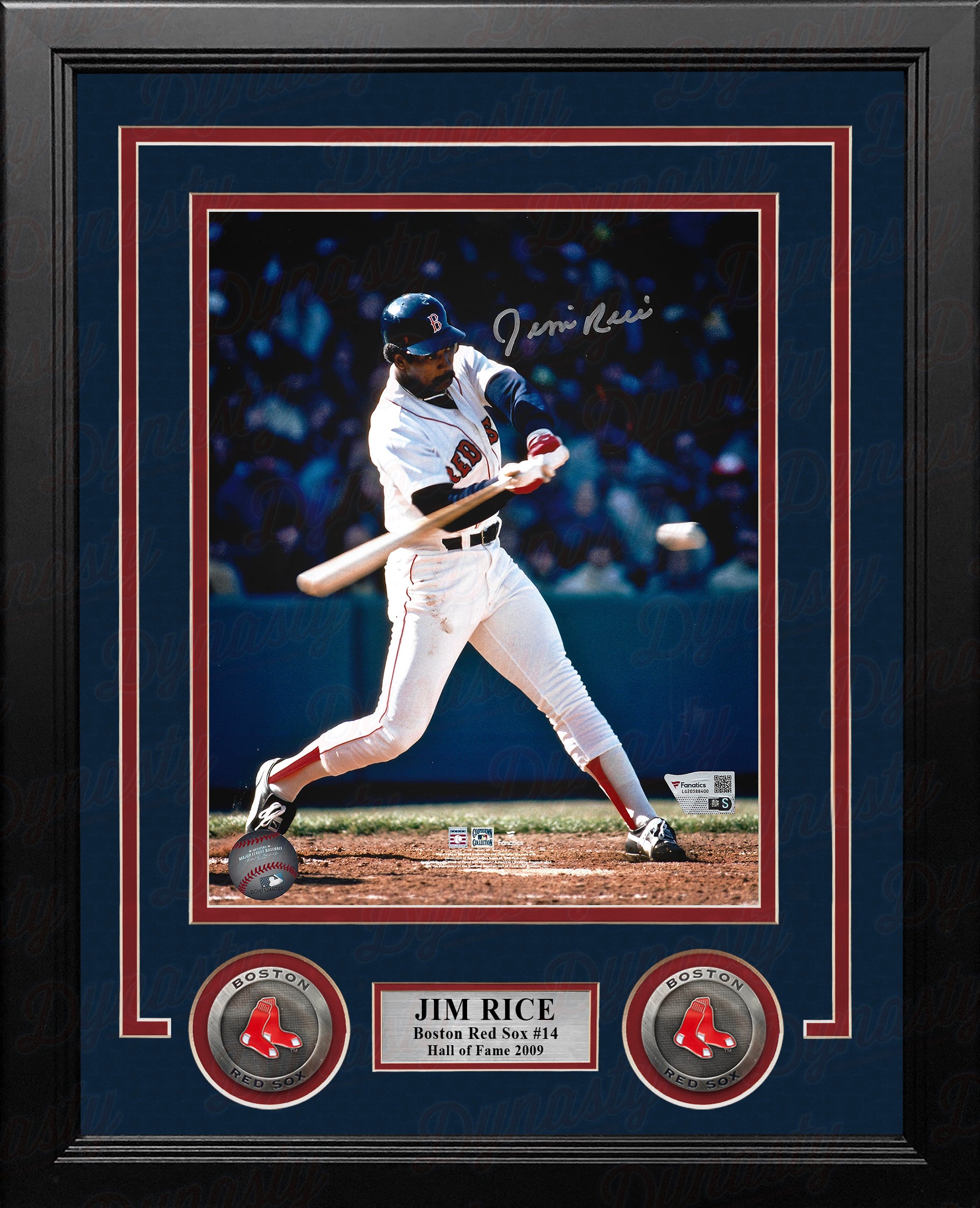 Jim Rice At-Bat Boston Red Sox Autographed 8" x 10" Framed Baseball ...