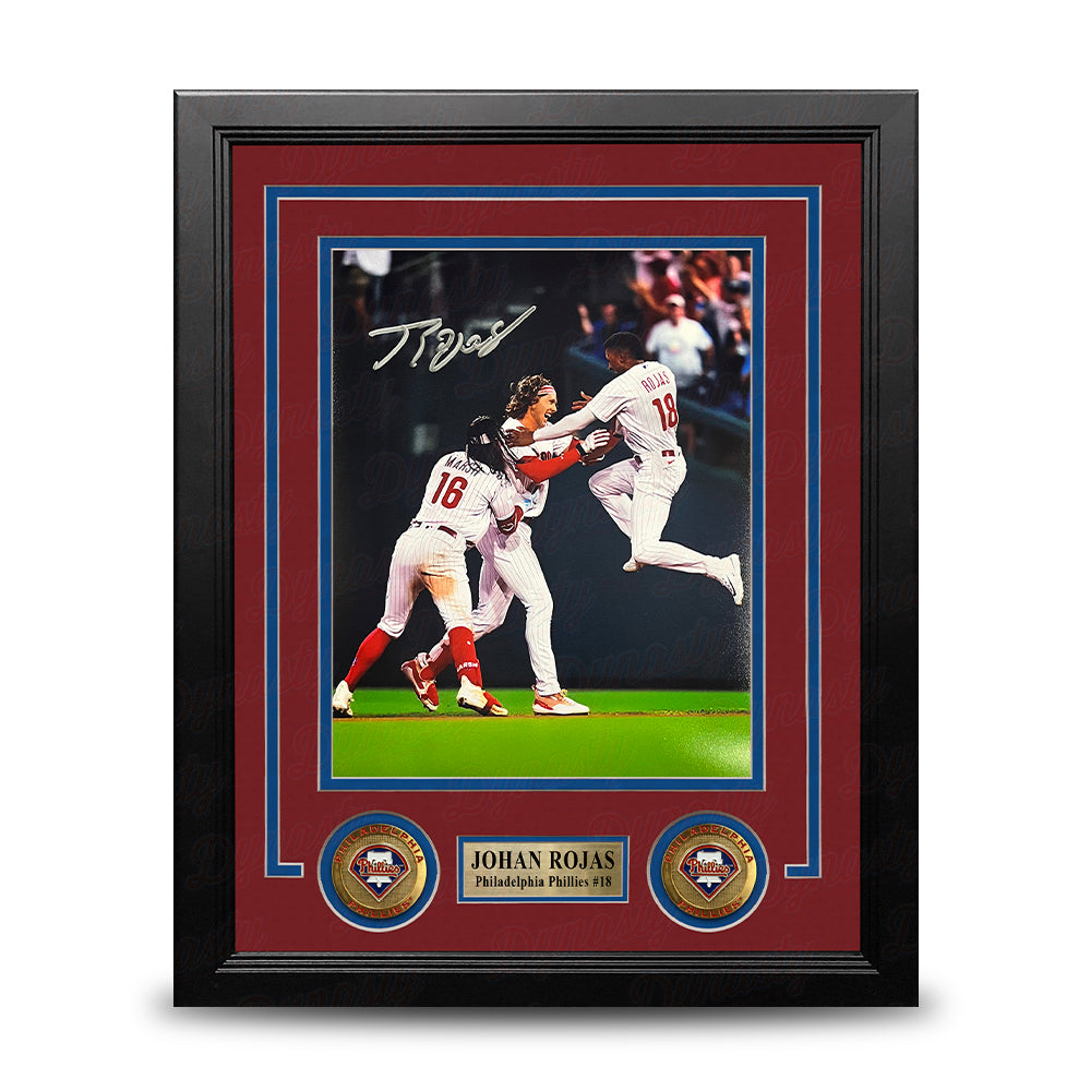 Johan Rojas Celebration Philadelphia Phillies Autographed 8" x 10 ...