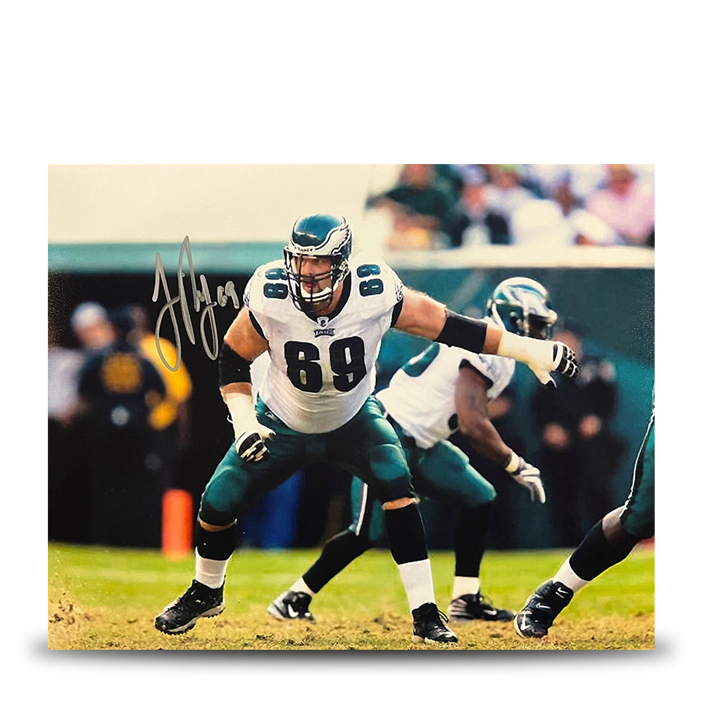 Jon Runyan in Action Autographed Philadelphia Eagles 11" x 14" Football ...