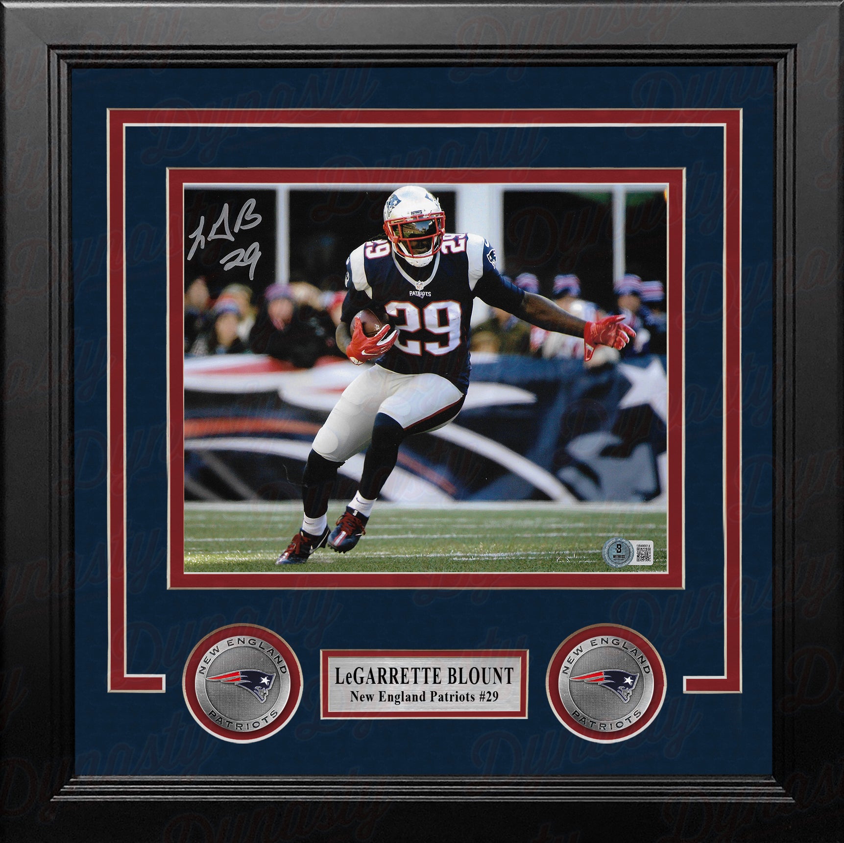 LeGarrette Blount in Action Autographed New England Patriots 8" x 10 ...