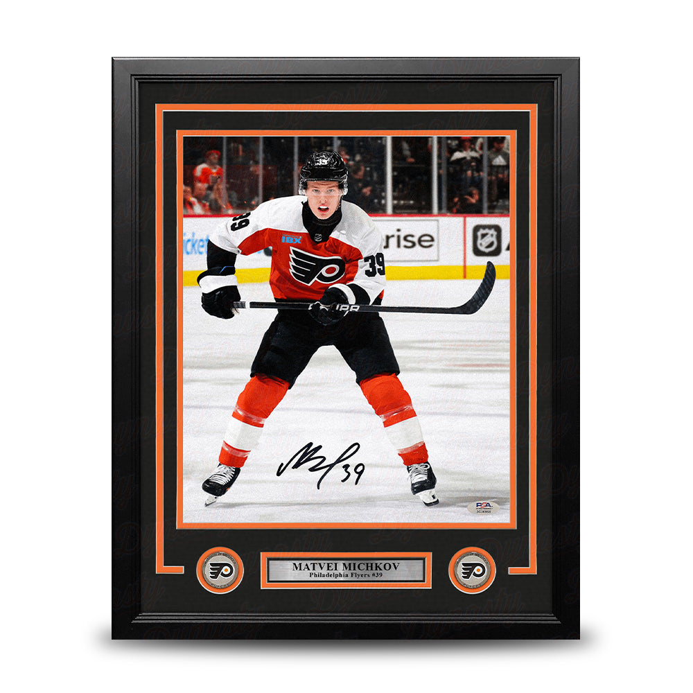 Matvei Michkov in Action Philadelphia Flyers Autographed 11" x 14 ...