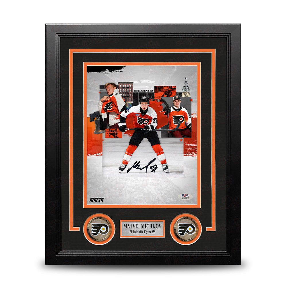 Matvei Michkov Philadelphia Flyers Autographed 8" x 10" Framed Collage ...