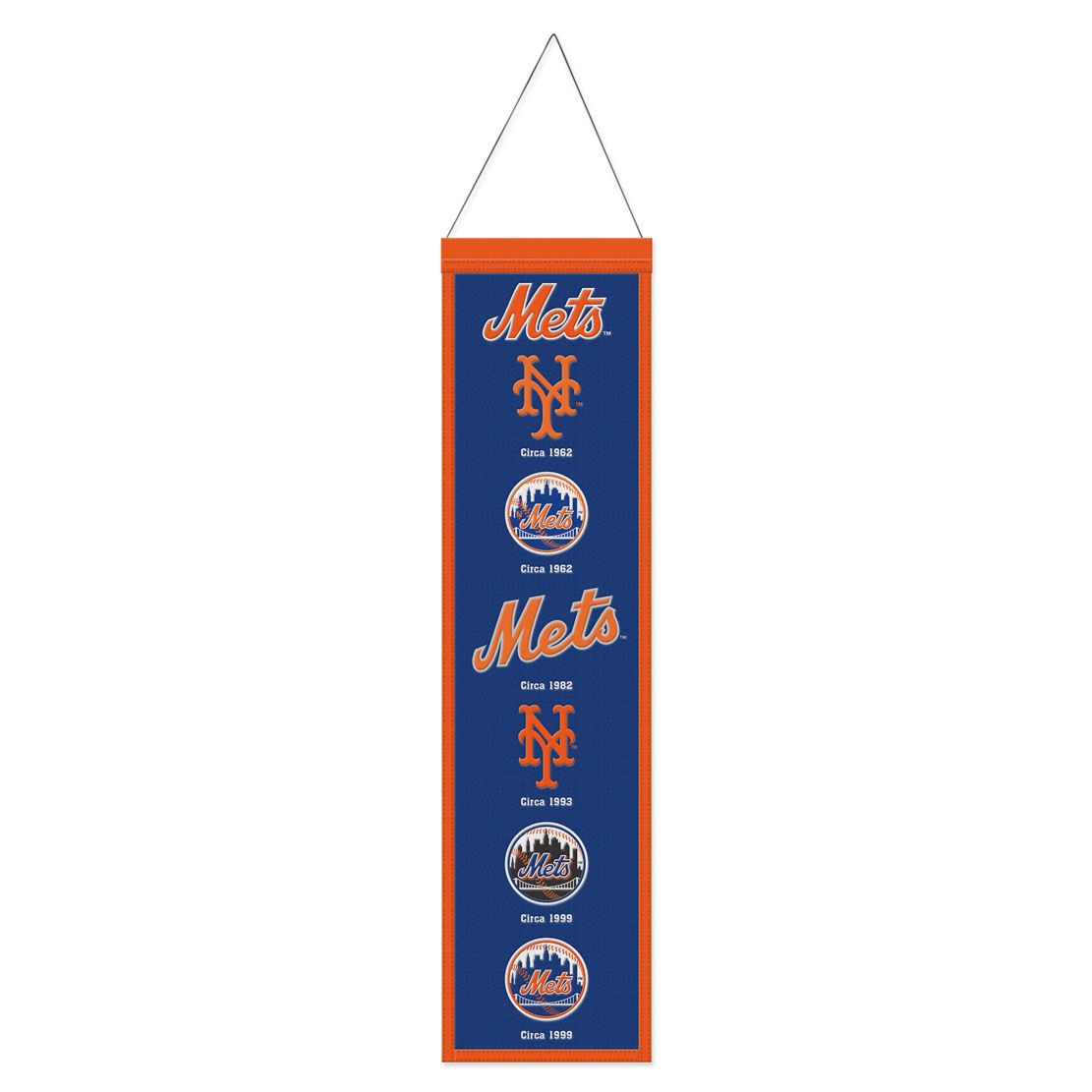 New York Mets 8" x 32" Wool Banner | MLB Baseball Pennants, Banners ...